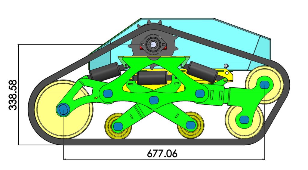 MaxxII S – UGV – Tracked Robot Vehicle with suspensions – Robodyne